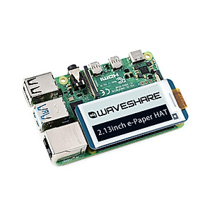 2.13inch E-Ink Display HAT V4 Version, 250x122 Resolution 3.3V/5V Black White Two-Color e-paper Screen Module for Raspberry Pi Zero/Zero W/Zero WH/2B/3B/3B+/4B, Supports Partial Refresh, SPI Interface