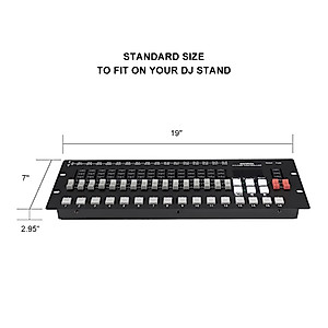 DMX Controller, WorldLite 512CH DMX Console, Premium DMX 512 Stage Lighting Controller Program Directly Without Setting Scene, Easy Light Console for Stage & DJ Lighting (512 Channels)