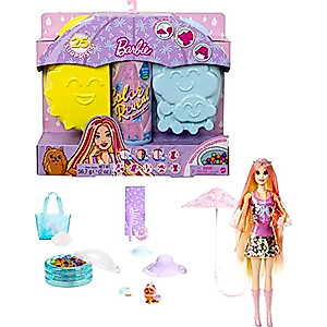 Barbie Color Reveal Doll with 7 Surprises, Color Change and Accessories, Palm Trees Series, styles may vary ​​​​