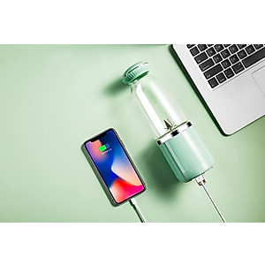 KP'S Variety 2022 ABS proof USB Portable-Personal Blender for Shakes, Smoothies, Protein Shake, any fruit Juice on the Go with High Speed Crushing Ice with 6 blades.