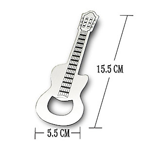 LanHong 2 Piece/Set Guitar Bottle Opener Creative Music Beer Opener, Guitar Shaped Bottle Opener for Music Guitar Lover