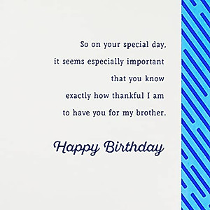Hallmark Birthday Card for Brother (So Thankful)