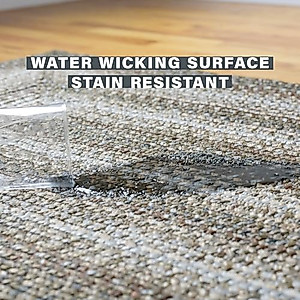 Homespice Wildwood Braided Bath Mat 16x24 Oval Braided Rug. Washable Indoor-Outdoor Entrance Rug, Kitchen Mat, Bathroom Rug, Pet Food Mat