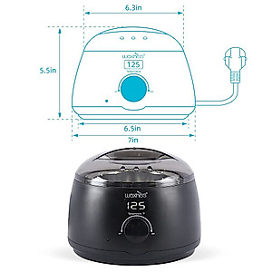 waxkiss Digital Hair Removal Warmer with See-Through Lid and 14oz Pot