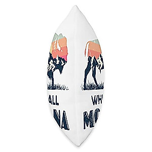 Whitehall, MT Vintage Montana Souvenirs Whitehall Montana Vintage Hiking Bison Nature Throw Pillow, 18x18, Multicolor