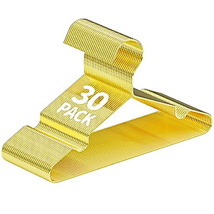 SPECILITE 11.8'' Gold Kids Baby Hangers 30 Pack, Strong Metal Wire Baby Clothes Hangers for Closet, Space Saving Childrens Hangers for Toddler Clothes, Cute Infant Hanger