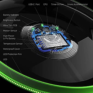 TOSY Flying Disc - 16 Million Color RGB or 36 LEDs, Extremely Bright, Smart Modes, Auto Light Up, Rechargeable, Cool Valentine, Easter, Birthday & Camping Gift for Men/Boys/Teens/Kids, 175g Frisbee