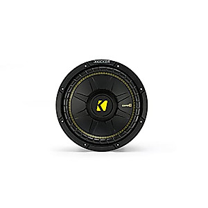 KICKER 44CWCS104 10-Inch (25.4cm) CompC Subwoofer|250 Watts RMS|500 Watts Peak|4-Ohm Single Voice Coil|Legendary Sound Quality & Durability|Car,Truck,SUV,Van,RV