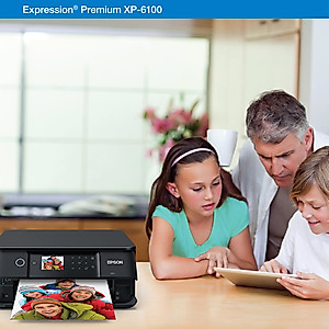 Epson Expression Premium XP-6100 Wireless Color Photo Printer with Scanner and Copier, Black, Medium