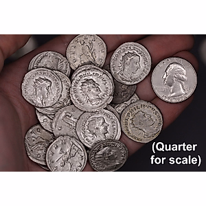 1700 Year Old Ancient Roman Empire Silver Double Denarius Coin (Antoninianus) Very Fine or Better Condition