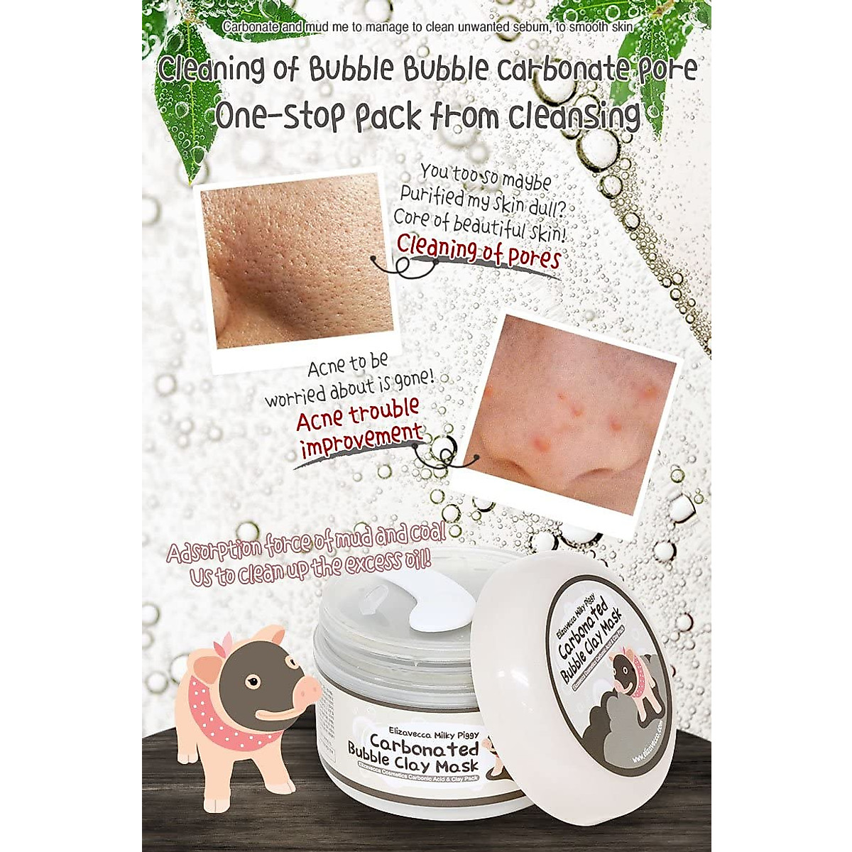 Elizavecca Milky Piggy Carbonated Bubble Clay Mask