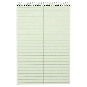 Amazon Basics Steno Books, 6" x 9", Gregg Rule, Green Paper, 80 Sheets, 12-Pack