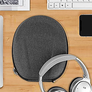 Geekria Shield Case Compatible with Bose QC45, QC35 II, QC35, QC25,QCSE, Noise Cancelling Headphones 700 Headphones, Replacement Protective Hard Shell Travel Carrying Bag with Cable Storage (Grey)