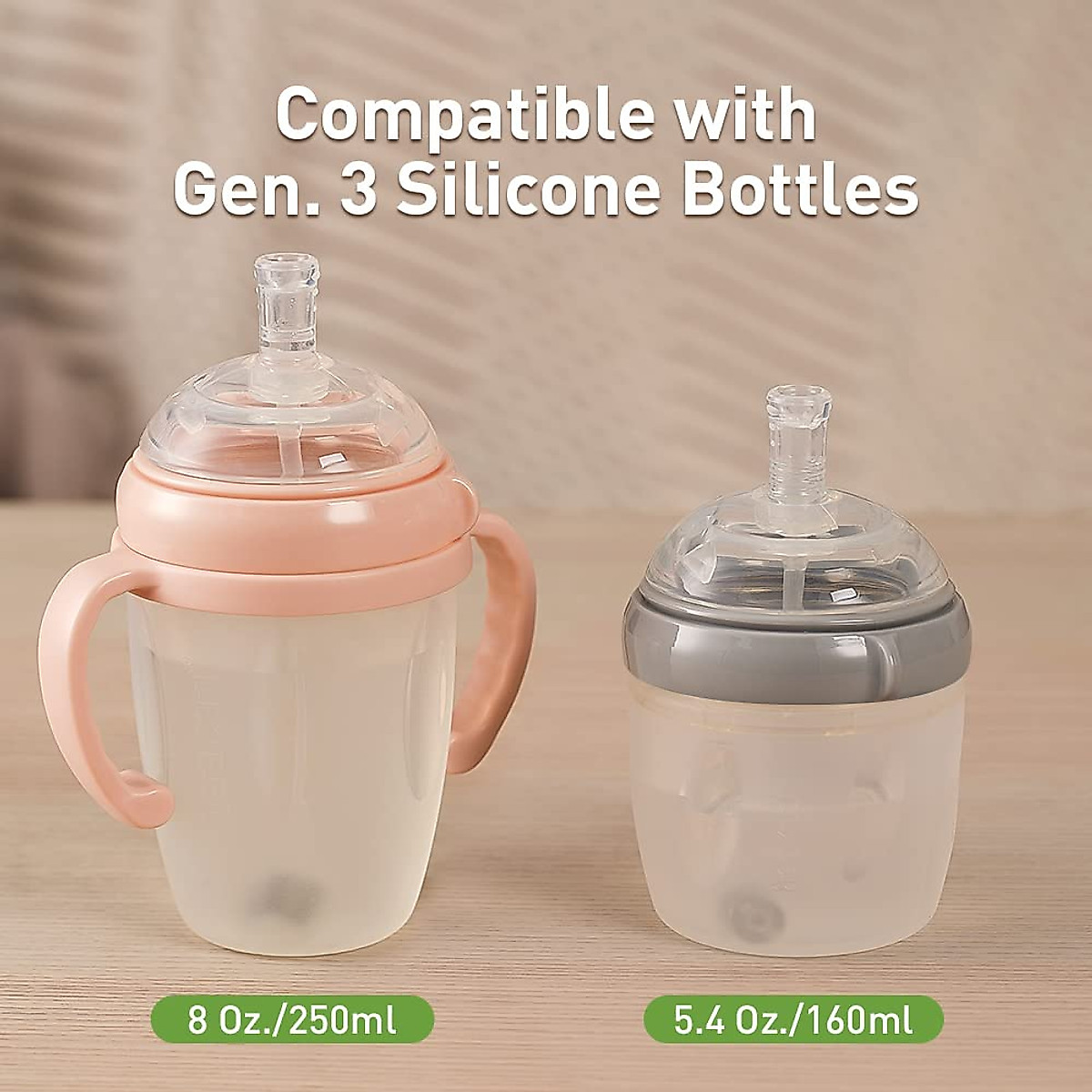 haakaa Weighted Straw Replacement Silicone 1pc, for Gen. 3 Manual Breast Pump Baby Bottle Sippy Cup Conversion Attachment
