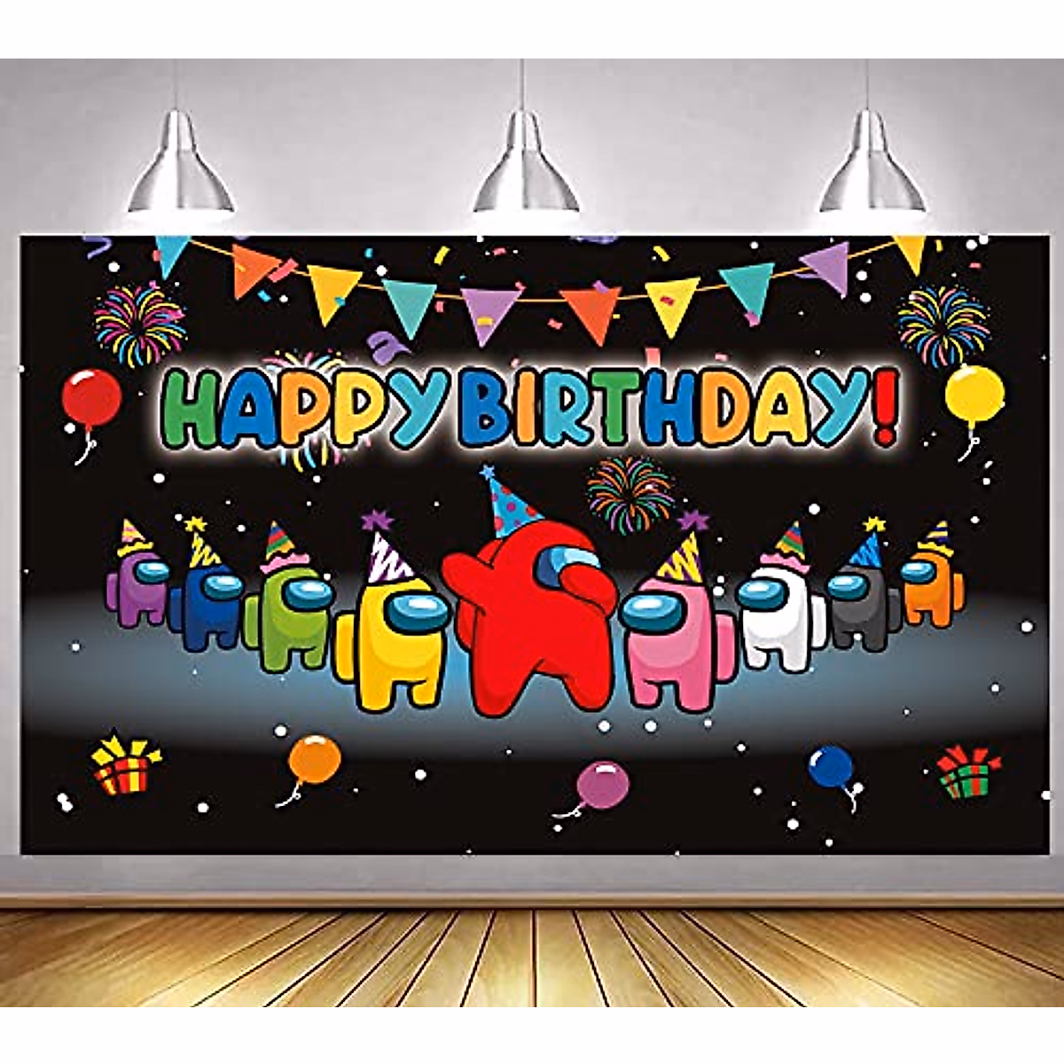ZEADERS Video Game Theme Party Supplies Photography Backdrop Baby Happy Birthday Party Banner Photo Background Cake Table Decoration for Indoor Outdoor Living Room Yard (5x3.3ft)
