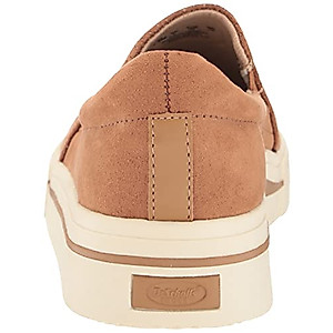 Dr. Scholl's Shoes Women's Happiness Lo Sneaker, Brown Fabric, 7.5