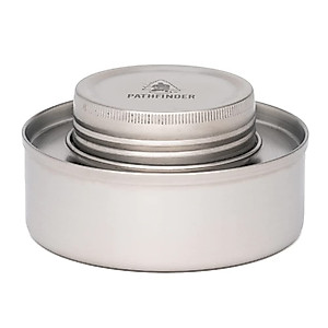 The Pathfinder School Stainless Steel Alcohol Camp Cooking Pack Stove