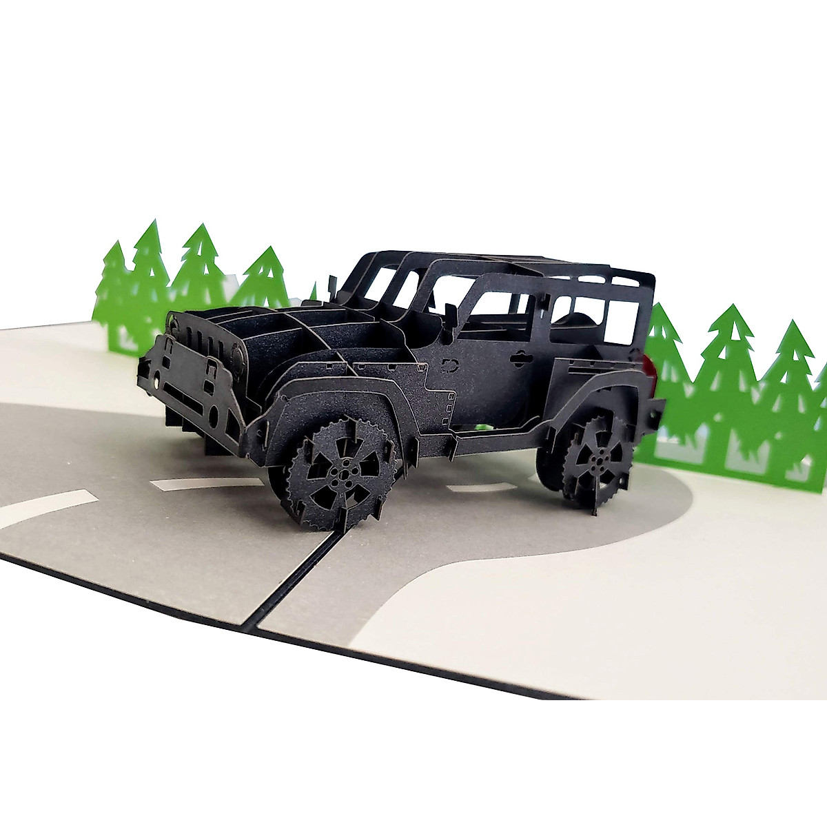 iGifts And Cards Adventure Awaits Jeep 3D Pop Up Greeting Card - Happy Birthday, Congratulations, Fathers Day Gift, Retirement, Exciting, Cool Journey, Cheerful, Fun, Mountain, New Journey