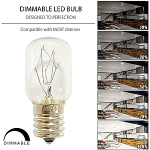 Generic Microwave Light Bulb Over Stove Appliance Replacement 40W Incandescent for Refrigerator, Range Hood E17 Intermediate Base 3W 360lm dimmable Warmwhite 3000K Pack of 2