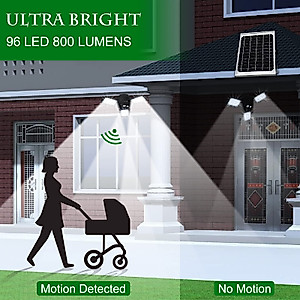 CYHKEE Solar Pendant Lights Outdoor Waterproof 4 Lighting Modes, 800LM Dusk to Dawn LED Dimmable Motion Sensor Hanging Solar Security Lights Remote Control with Pull String for Garden