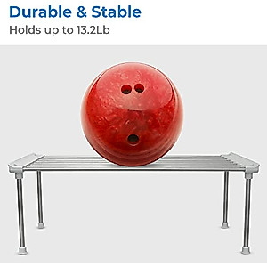 carrotez Cabinet Organizer Shelf, Set of 2 Stackable Kitchen Counter Shelves, Cabinet organizers and Storage, Pantry Storage Shelf Organizer, Kitchen Cabinet Organizer, White 15.7 x 7.8 x 6.1