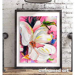 Wall Art Modern Flower Still Life Plant Magnolia Print Glam Modern Art Poster Print Designer Brand