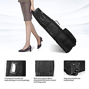 LONGCHAO Golf Travel Cover- Foldable Golf Bag Portable Golf Travel Bag with Wheel Lightweight Oxford Cloth (Black)