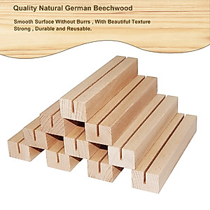 ORGANTEAM Frosted Arch Wedding Table Numbers with Wooden Stands 1-15, 5x7" Acrylic Signs and Holders, Perfect for Centerpiece, Reception, Decoration, Party, Anniversary, Event (Frosted, Number 1-15)