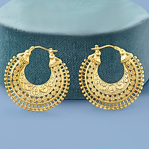 Ross-Simons Italian Embellished Hoop Earrings