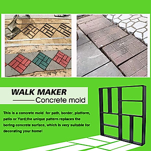 2 Pack 15.7"x15.7"x1.57" Walk Path Maker Reused Concrete Molds Pathmate Stone Molding Stepping Stone Paver Walk Way DIY Path Paving Garden Yard Patio Mold (8-Grid)…