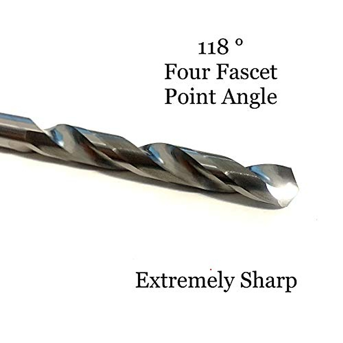2/Pack Solid Carbide Drill Bit for Hardened Steel Hard Ness HRa 91.3 Aerospace Standard K20 Tungsten Carbide Jobber Length Twist Drill for Metal 118 Degree Four Facet Point Fractional Size (3/32")
