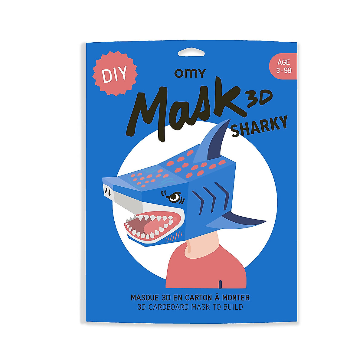 Omy 3D Shark Mask Craft Kit, Arts and Craft DIY Creative Mask Kit for Kids