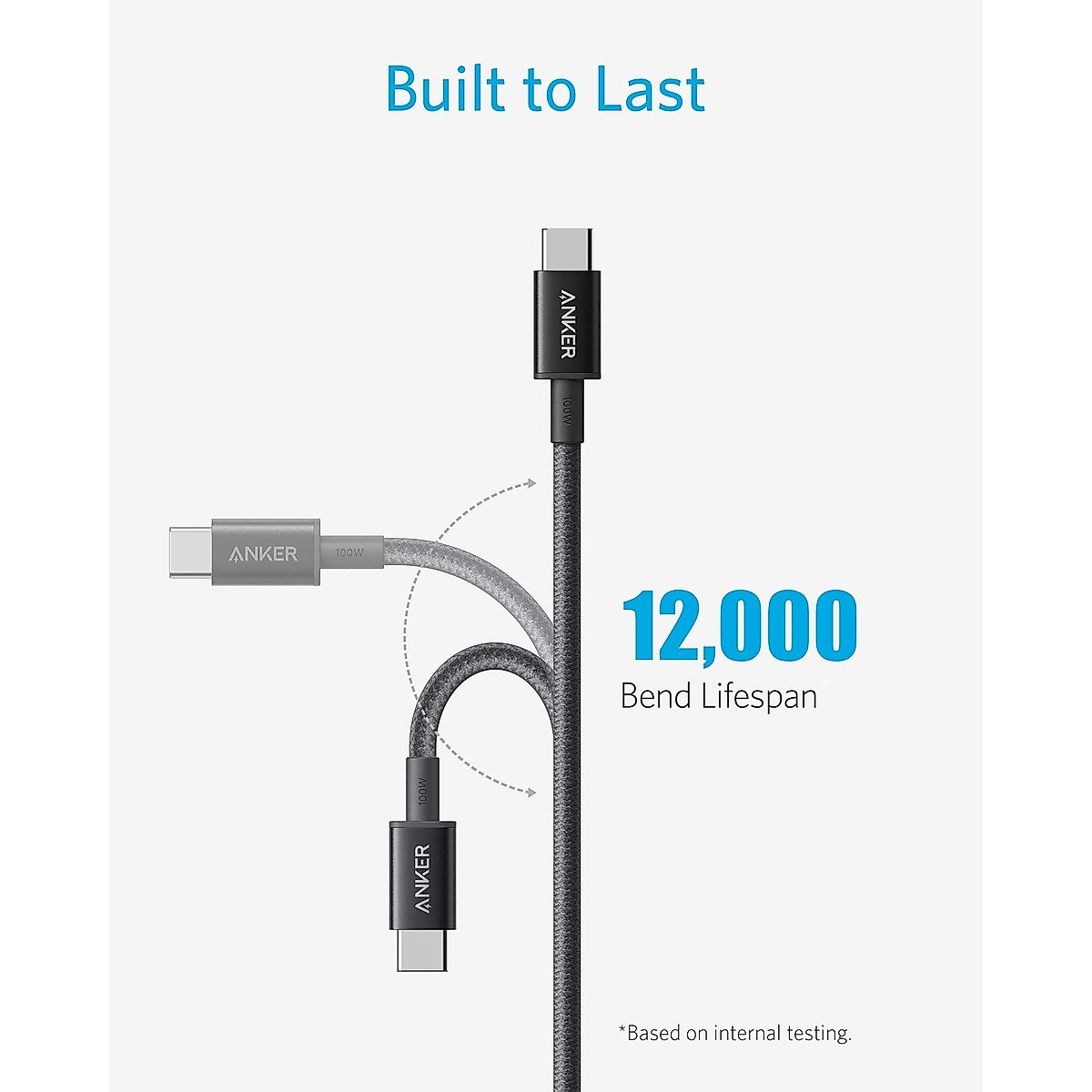 Anker USB C Hub, 556 USB-C Hub (USB4, 8-in-1) with 1.6ft USB4 Cable, 10 Gbps USB-C and USB-A Data Ports, 8K HDMI and DisplayPort New Nylon USB C to USB C Cable 100W 10ft, USB 2.0 Type C Chargi