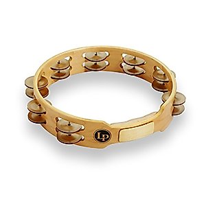LP Accent 10" Double Row Wood Tambourine with Aluminum Jingles LP382-A