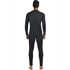 qualidyne Thermal Underwear for Men Long Johns Mens with Fleece Lined, Base Layer Men Cold Weather Top Bottom