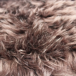 Brown Wide Luxury Shag-Fur Long Pile Fabric