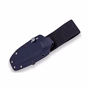 Joker Bushcraft Sports Knife Lynx CN111-K, Blade 4.13 inches of Böhler N695, Kydex Holster Black, Mango Canvas micarta Orange, with Paracord, Tool for Fishing, Hunting, Camping and Hiking