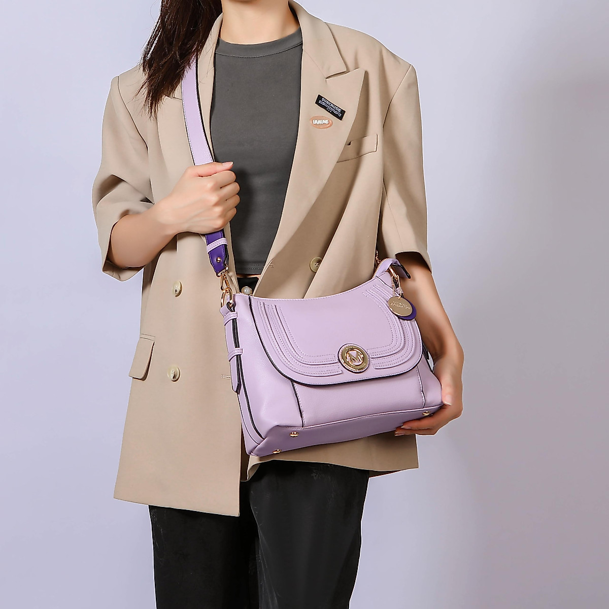 MKF Collection Crossbody Bag for Women, Shoulder Bag Lady Large Messenger Purse By Mia K