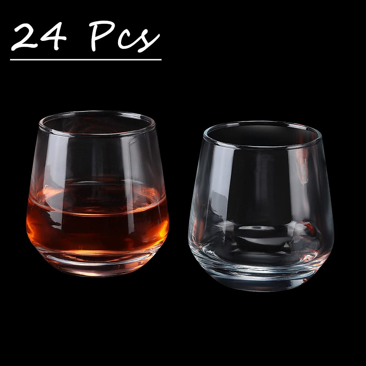 Set of 24 Shot Glasses 3.25 oz Tequila Glasses Heavy Base Whiskey Tasting Glasses Glass Cups Small Liquor and Spirit Glasses Tequila Bar Glasses Shooter Glass for Drinking Tasting Espresso Beer Juice