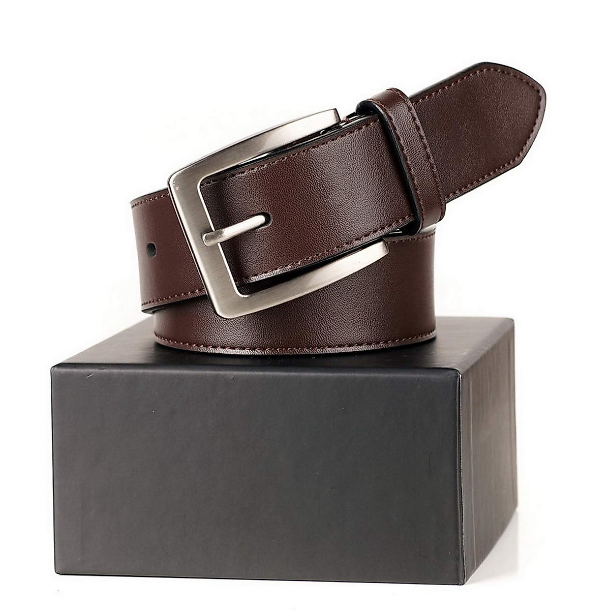 LABMGW Mens Leather Belt Big and Tall 68 & 72 Inch Brown