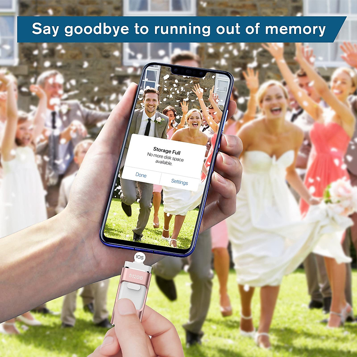 512GB Photo Stick, Thumb Drive Memory Stick Photosticks for Pictures, 4 in 1 Universal OTG Flash Drive Compatible with Phone 13/Mac/Pad/Android/Computer