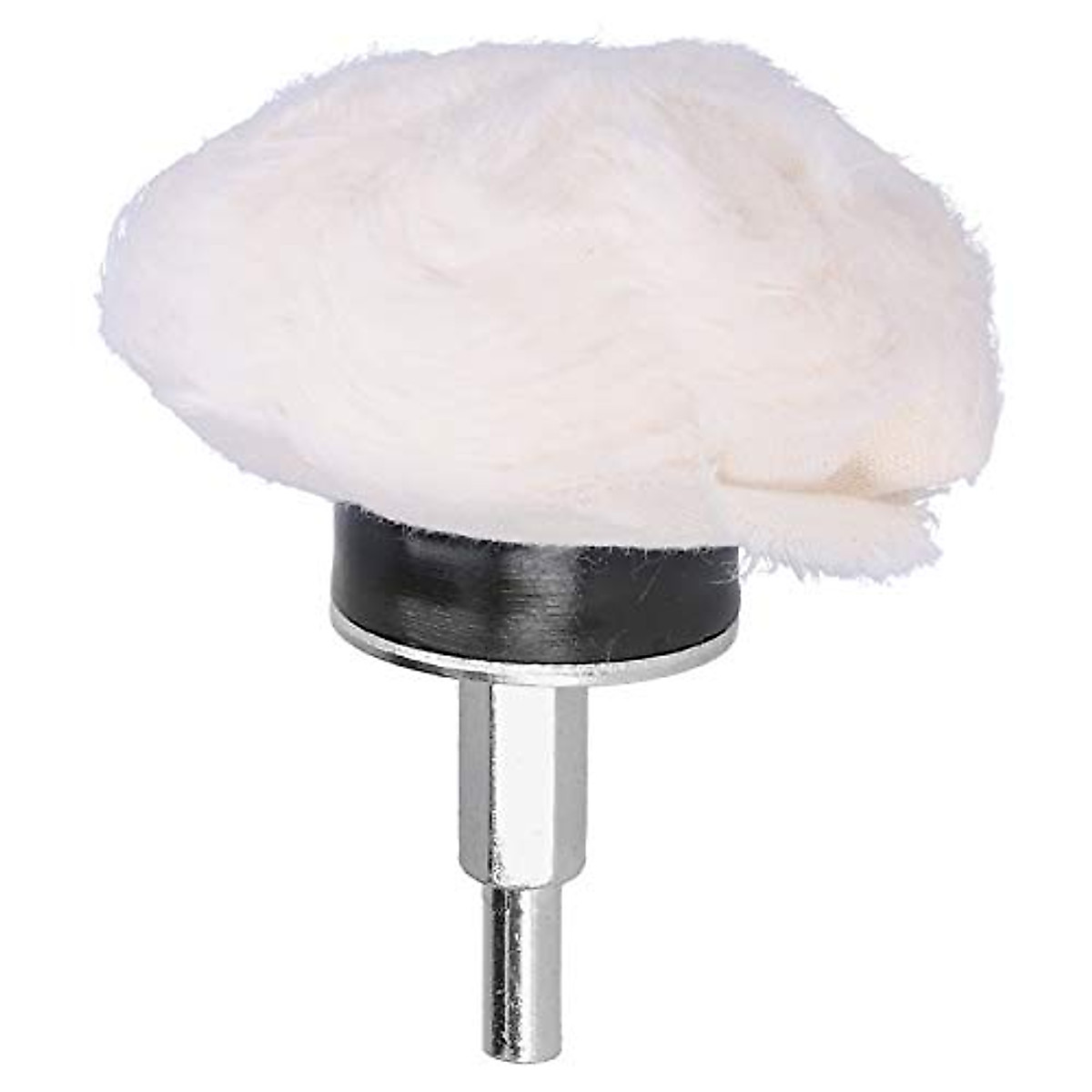YWBL-WH White Cloth Polishing Wheel, Mushroom Type Polishing Buffing Wheel with Handle Cotton Polished Grinding Tools for Drill Buffer Attachment(50mm)