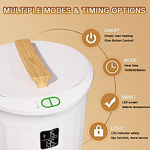 TooLSpeo Towel Warmer,20L Electric Towel Warmer Bucket,Towel Warmers for Bathroom with Led Display, Child Safety Lock,Home Portable Towel Warmers Heat Timer Adjustable,Hot Towel Warmer for Spa,Hot Tub