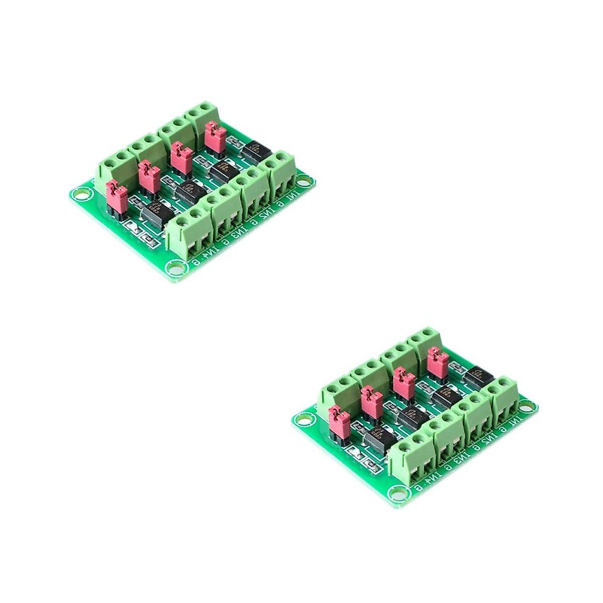 Comimark PC817 4-Channel Voltage Converter Module Optocoupler Isolation Driving Module (2 Pcs)