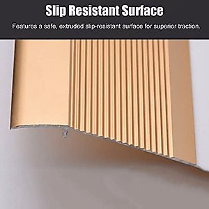 10cm Extra Wide Metal Floor Transition Strip Carpet Edge Strip,Wood Transition Laminate Flooring Strip for Floor Tiles,Carpet,Doors(Color:Black,Size:Length 90cm/35inch)