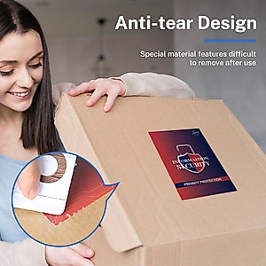 Miseyo Wide Identity Theft Protection Roller Stamp Set - White(3 Refill Ink Included) with Privacy Protection Sticker for Postage Shipping Label 20 Pcs