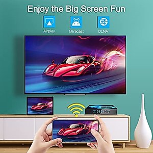 Android TV Box 10.0 2GB RAM 16GB ROM T95 Android TV Box Allwinner H616 Quad-Core Cortex-A53 CPU Smart TV Box with 2.4G/5G WiFi 6K 4K Output 100M Bluetooth Ethernet Android Box