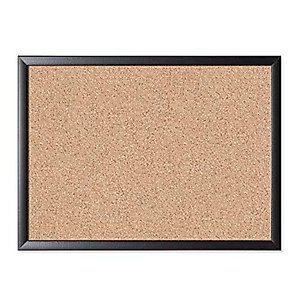 U Brands Cork Bulletin Board, 17" x 23", Black Wood Frame (026U00-01)