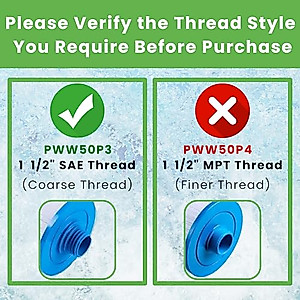 PUROFLO Spa Hot Tub Filter Cartridge Replacement for PWW50P3(1 1/2" Coarse Thread)|Unicel 6CH-940, 817-0050|Filbur FC-0359,25252, Waterway Front Access Skimmer, Screw in SAE Thread Filter 2 Pack