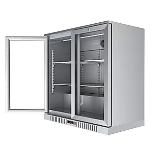 KoolMore BC-2DSW-SS Refrigerator, Double Door, Stainless Steel, 7.4cubic_feet